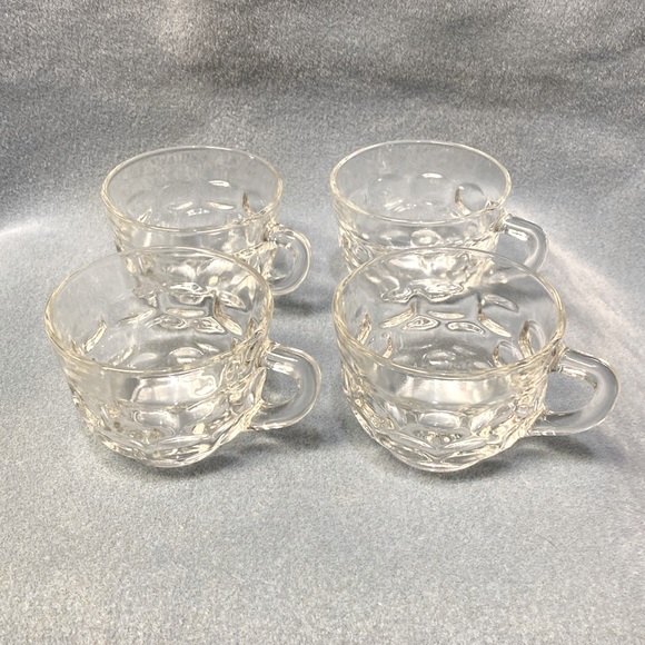 federal glass | Dining | Punch Cups Federal Yorktown Thumbprint ...